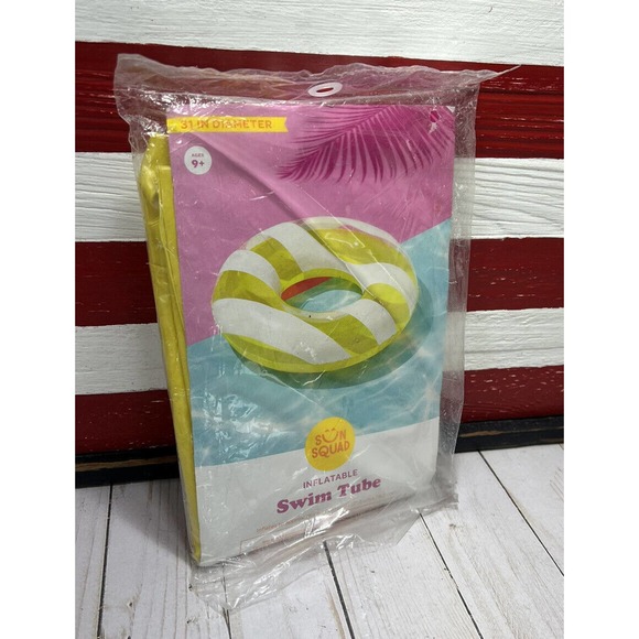 Sun Squad | Other | New Sealed Sun Squad Inflatable Swim Tube Colorful ...